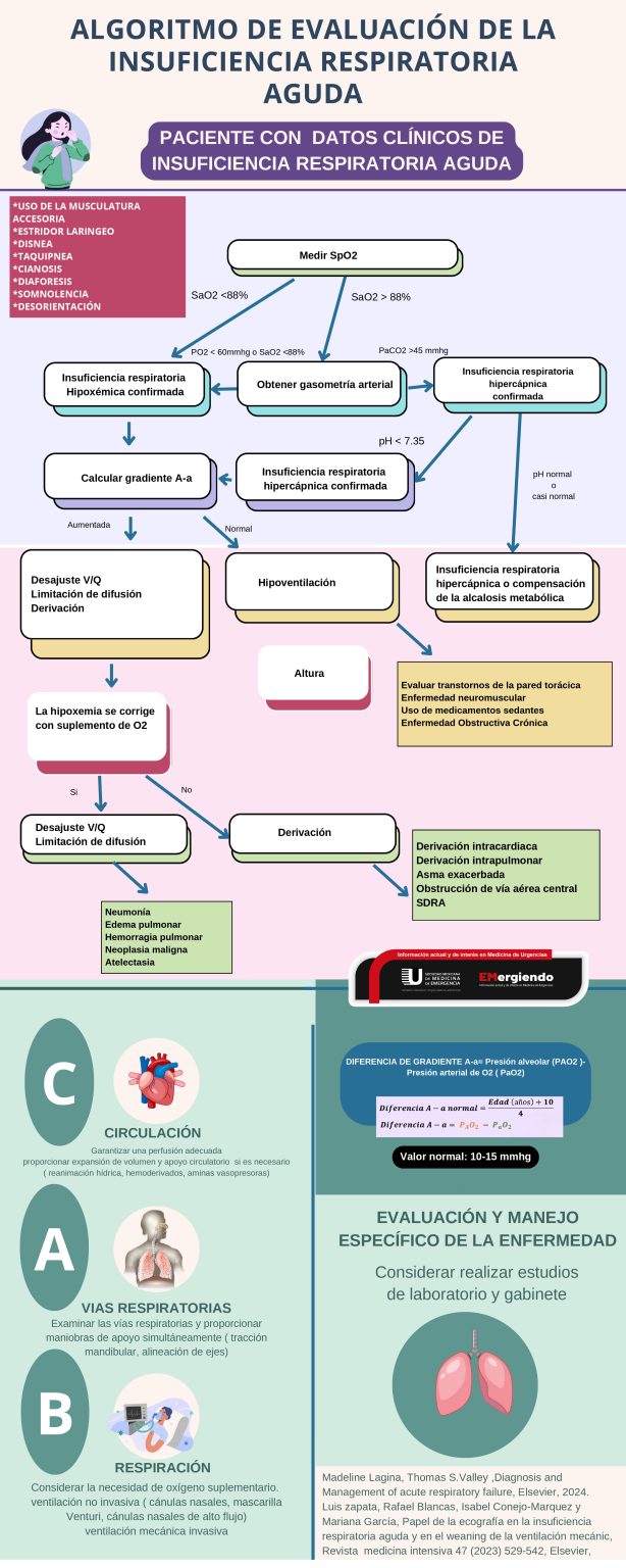 Algoritmo de evaluación de la insuficiencia respiratoria aguda - EMergiendo
